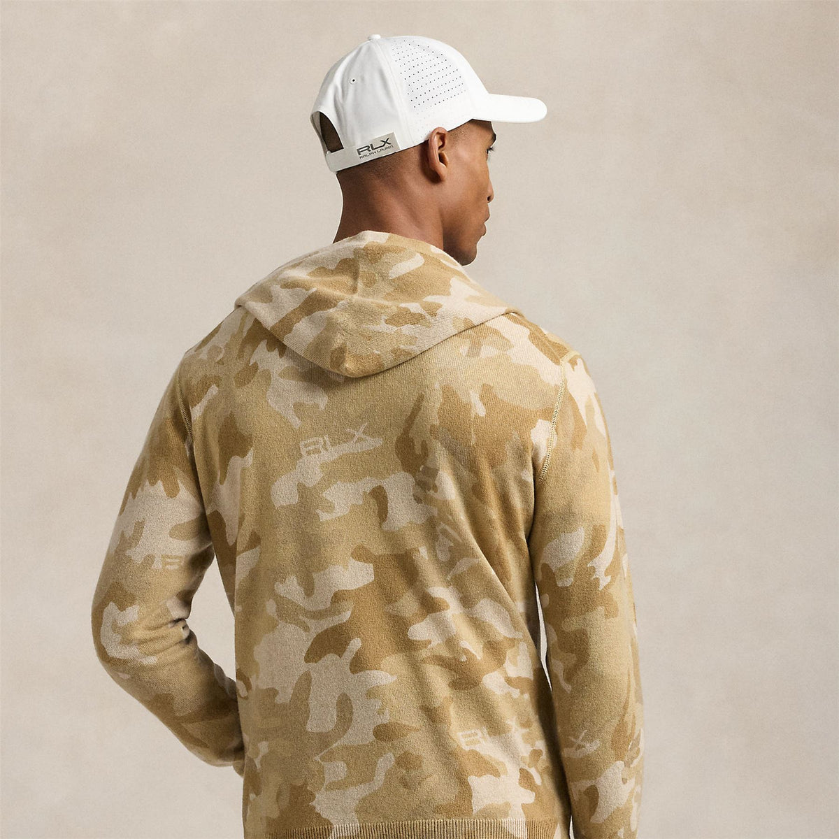 Ralph Lauren RLX Cashmere Pullover Hoodie Camel Combo | TRENDYGOLF USA
