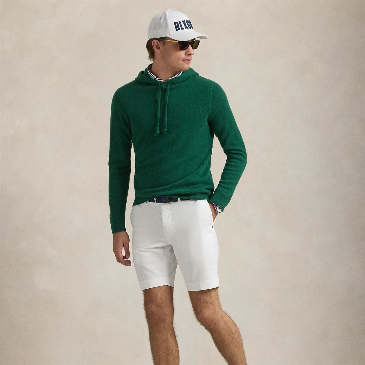 Ralph Lauren RLX Cashmere Hoodie Refined Navy | TRENDYGOLF USA