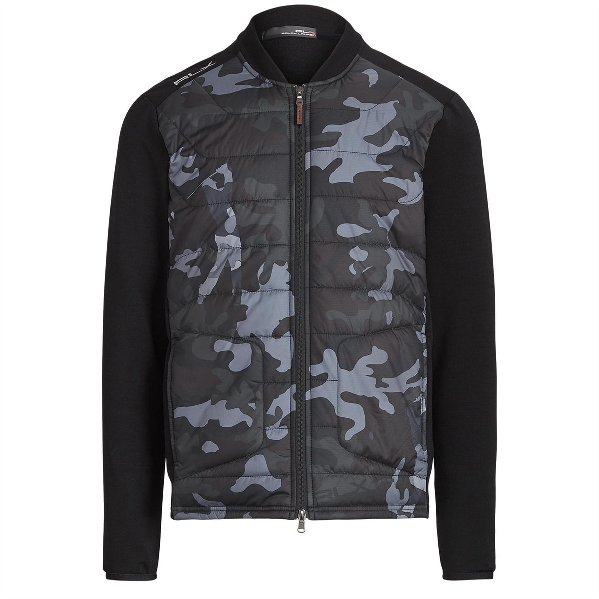 RLX Ralph Lauren Camo Ripstop-Panel Terry Jacket Polo Black/Camo Driver ...