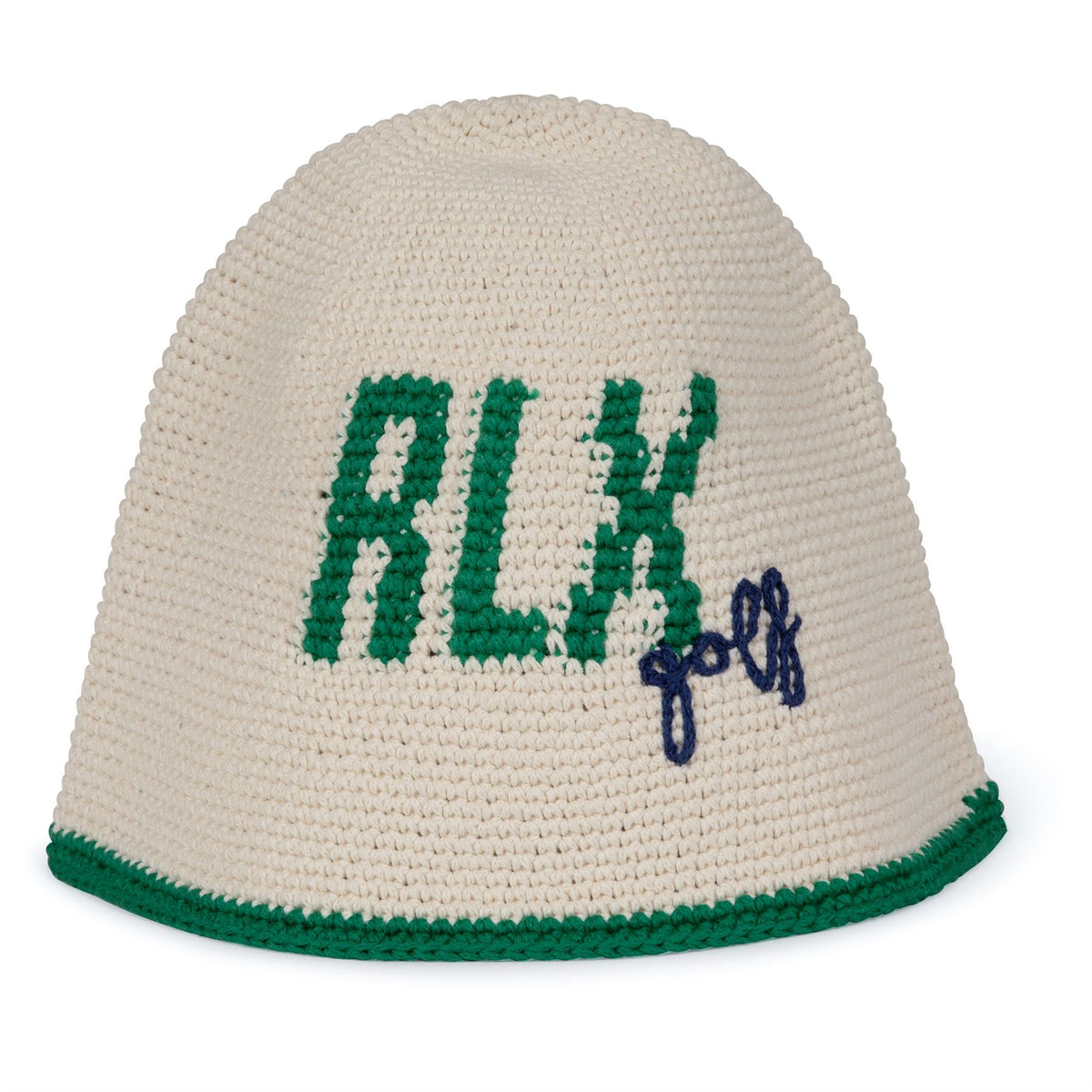 Ralph Lauren RLX Crochet Bucket Hat Ecru/Green | TRENDYGOLF USA