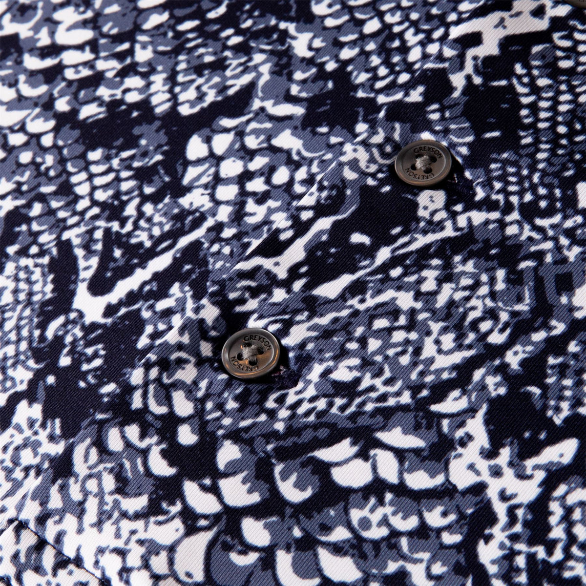 Greyson Wolf Scales Polo Maltese Blue | TRENDYGOLF USA