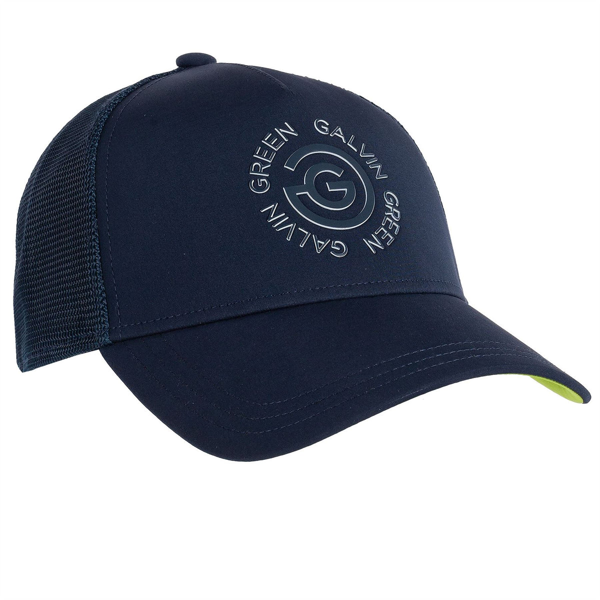 Galvin Green Scott Trucker Hat Navy/Lime|Caps|TRENDYGOLFUSA.COM