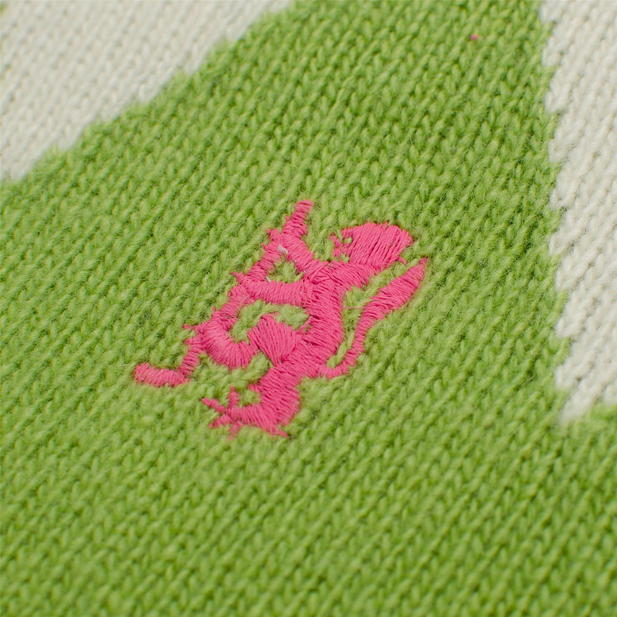 Pringle Unisex Heritage Diamond Intarsia Knit Field Green/Ivory ...