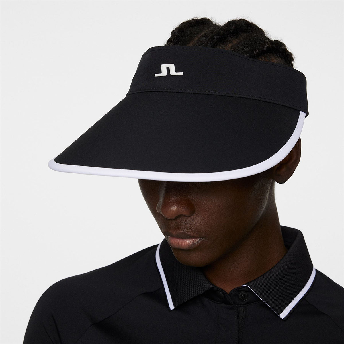 J.Lindeberg Alba Tech Stretch Big Visor Black | TRENDYGOLF USA