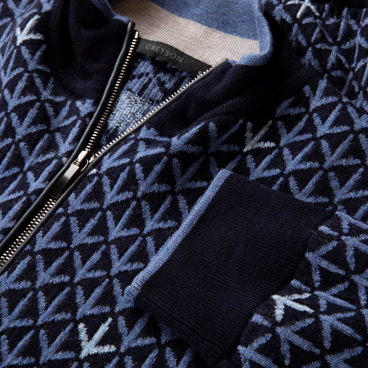 Greyson Footprints Lt Wt Sebonack Merino 1/4 Zip Maltese Blue | Mid ...