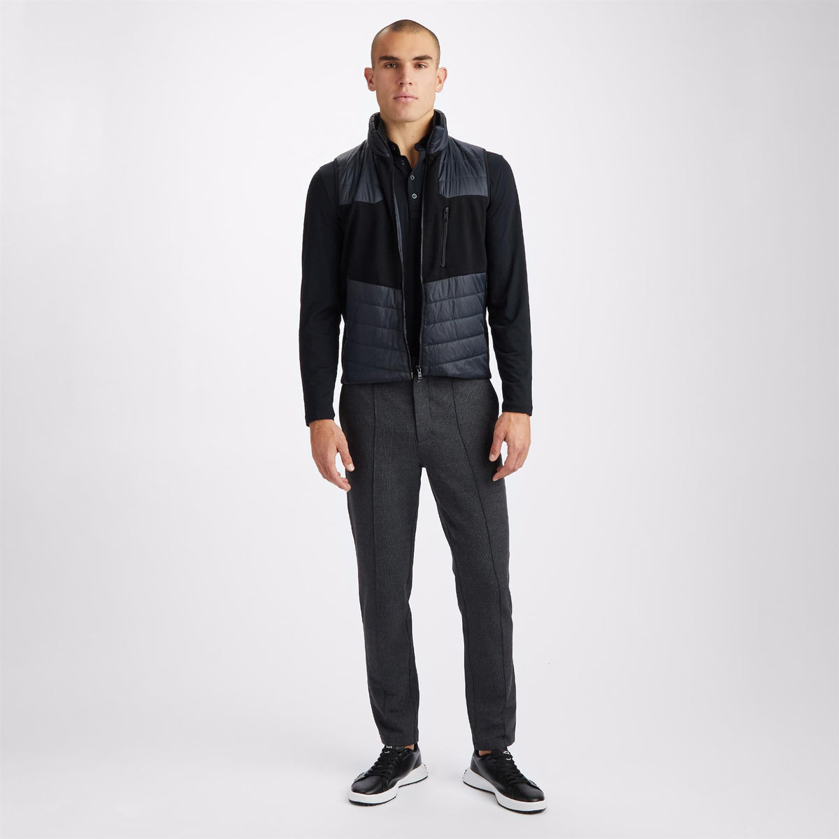 Pixelated Skull & T'S Merino Wool Full Zip Vest Onyx - AW23 ...