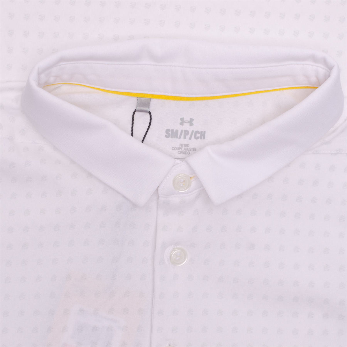 Under Armour UA Curry Micro Splash Polo White|Polo Shirts|TRENDYGOLFUSA.COM