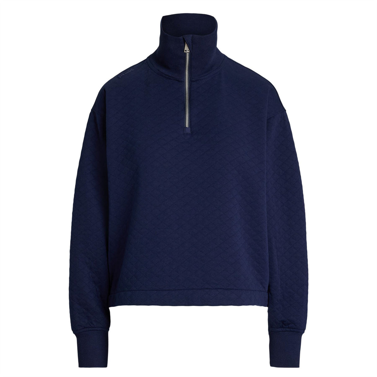 Womens RLX Half Zip Quilted Double Knit Sweater Refined Navy - SS25 ...