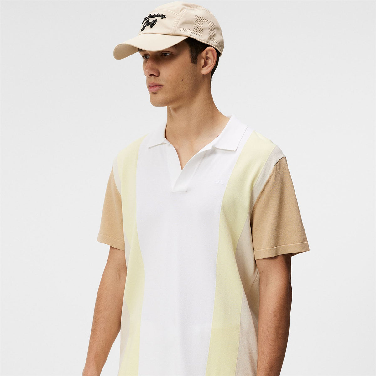 Learco Nylon Knitted Polo Safari Beige - SS24 – TRENDYGOLFUSA.COM