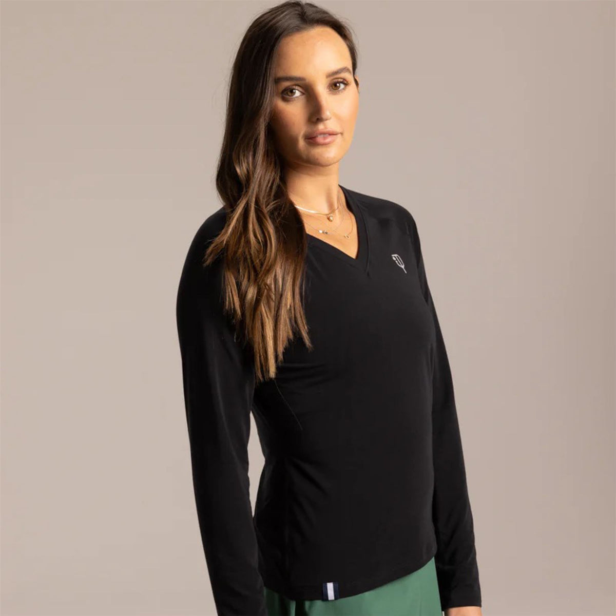 J.Pritchard 5.0 LS Tee Pure Black | TRENDYGOLF USA