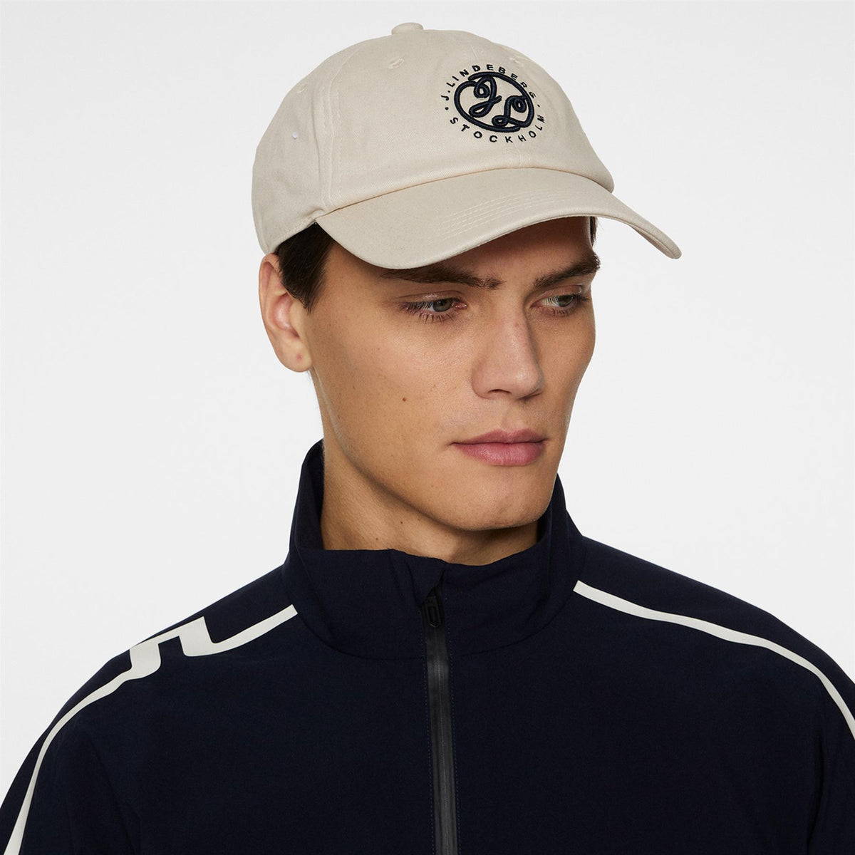 J.Lindeberg Retro Cotton Cap Moonbeam | TRENDYGOLF USA
