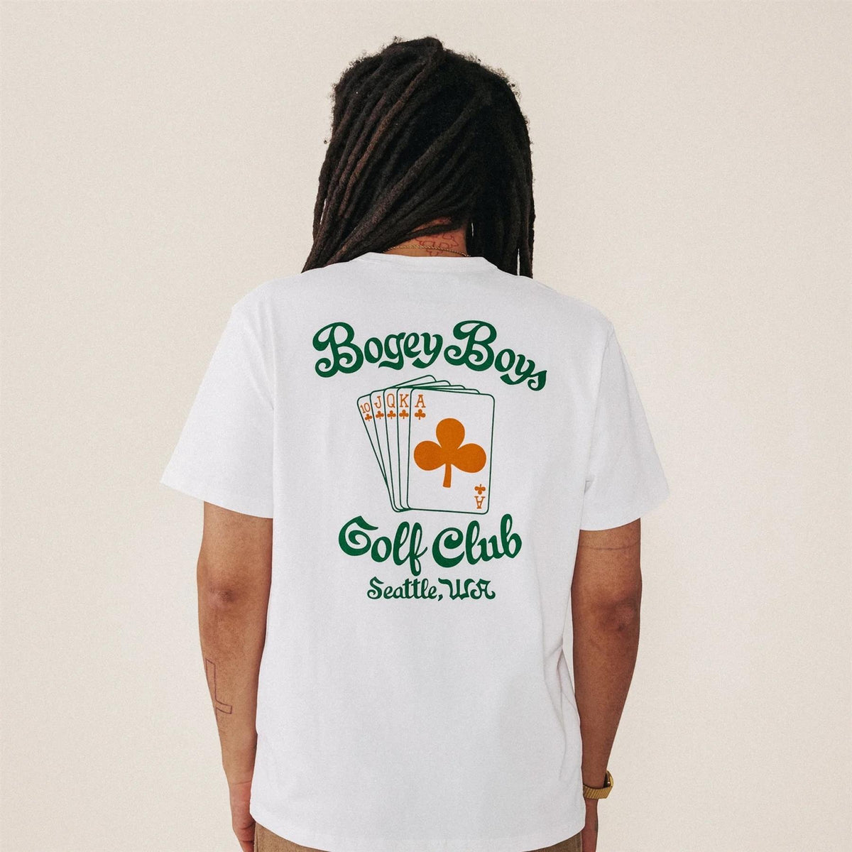 Bogey Boys Royal Flush T-Shirt White | T-Shirts | TRENDYGOLFUSA.COM