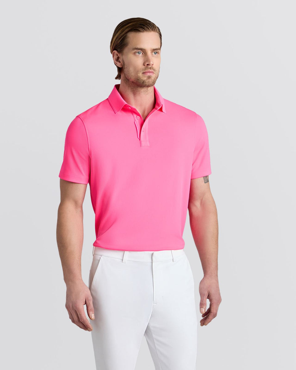 G/FORE Essential Performance Pique Polo Knockout Pink | TRENDYGOLF USA