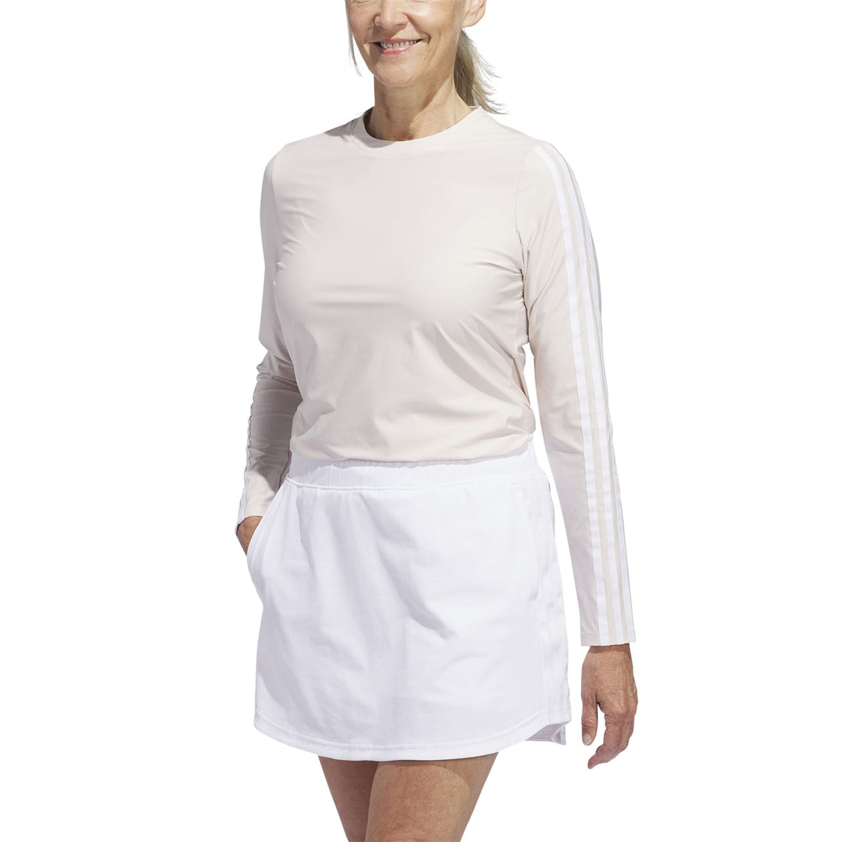 adidas Ultimate365 TWISTKNIT LS Polo Putty Mauve | Polo Shirts ...