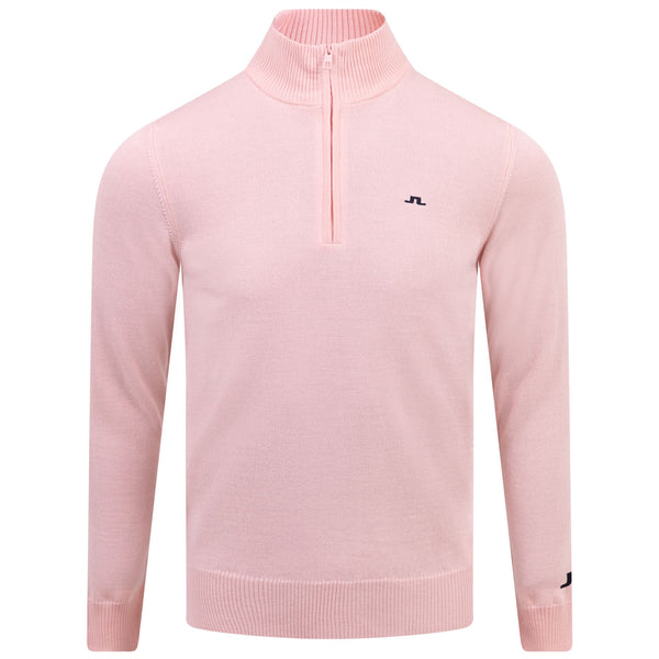 Kian Quarter Zip Tour Merino Sweater Powder Pink - SS24 – TRENDYGOLFUSA.COM