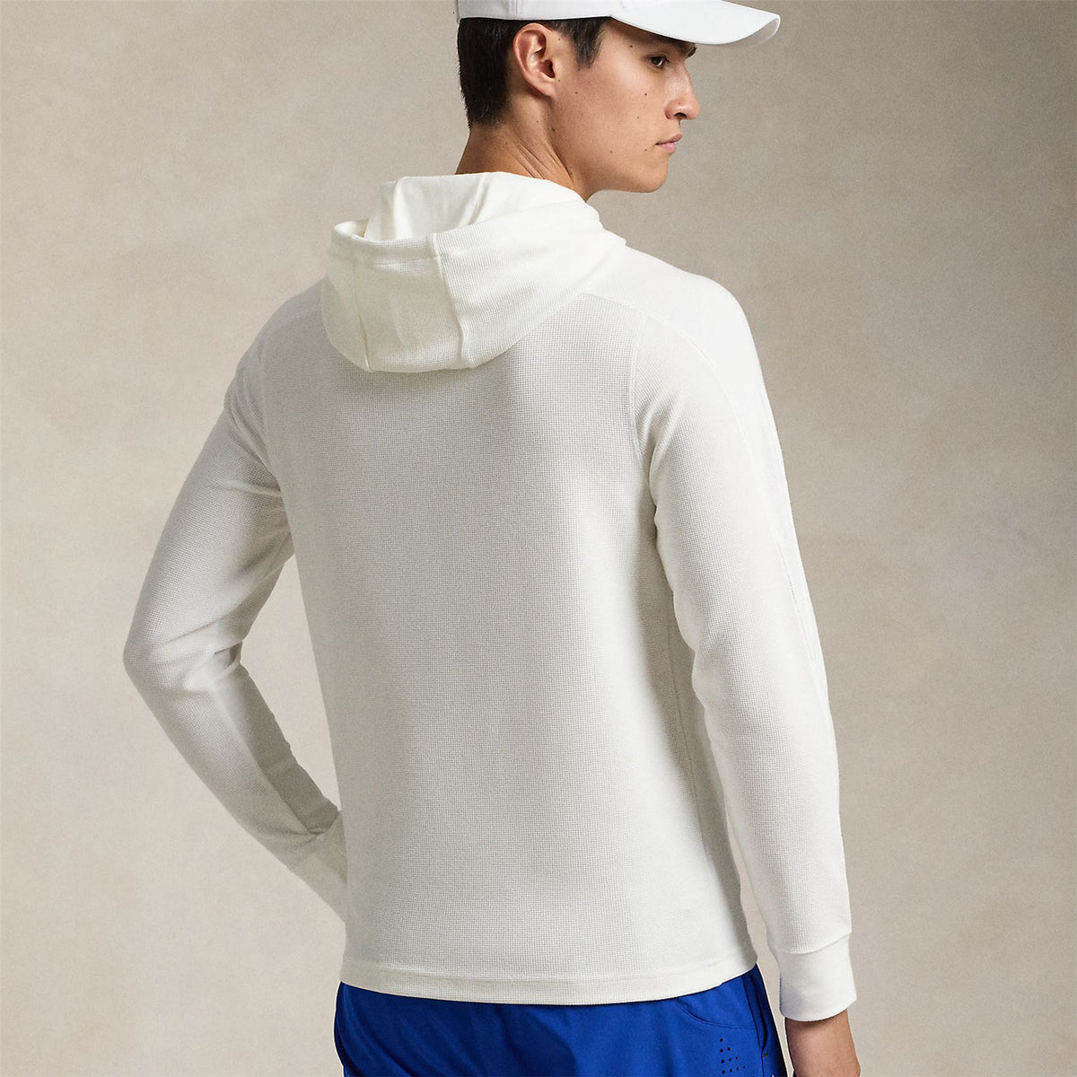 Ralph Lauren RLX Tech Waffle Hoodie Ceramic White | TRENDYGOLF USA