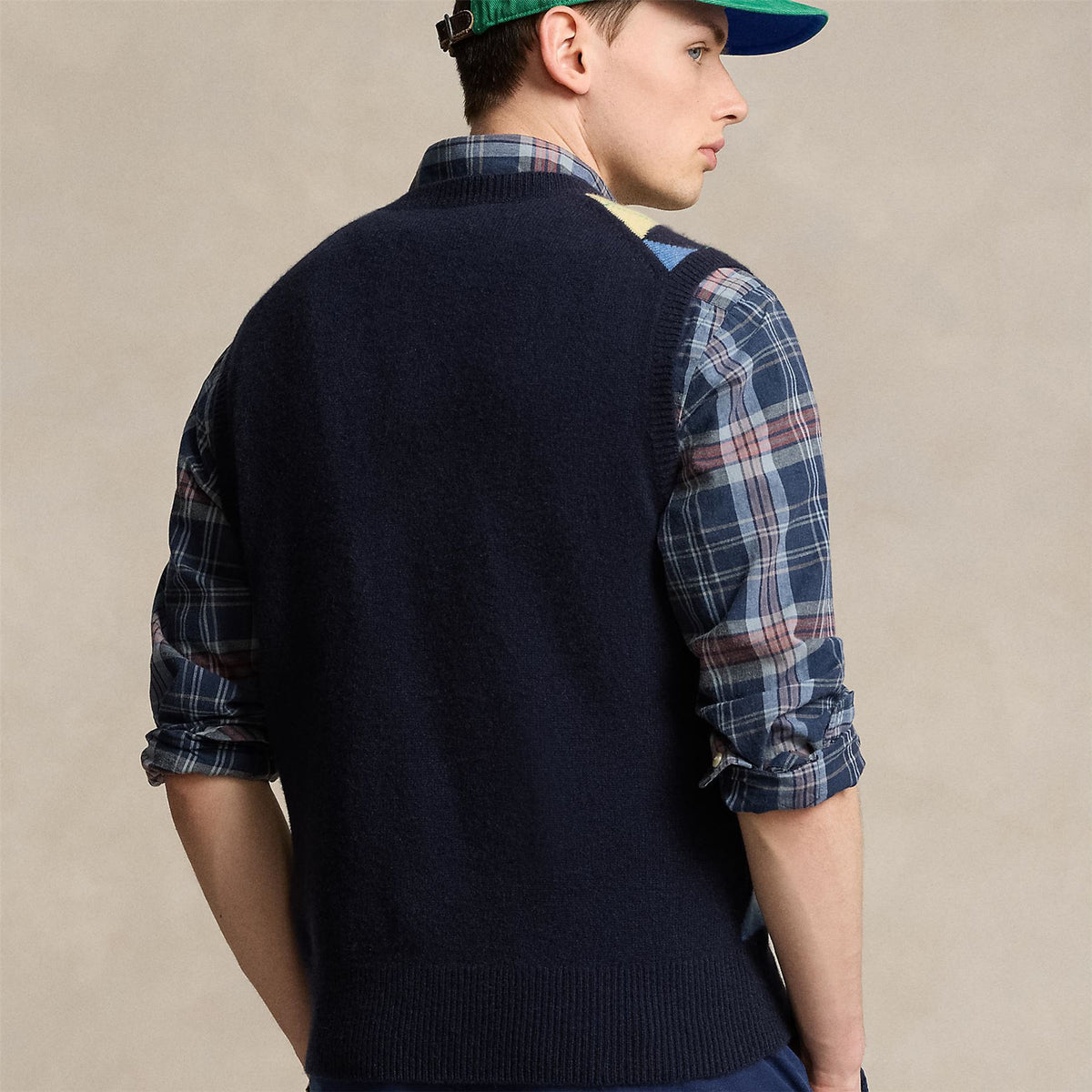 Ralph Lauren Argyle Vest Navy Combo | Vests | TRENDYGOLFUSA.COM