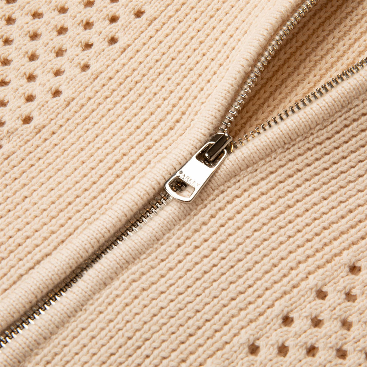 Varley Farina Knitted Full Zip Mid Layer Whitecap Grey | TRENDYGOLFUSA