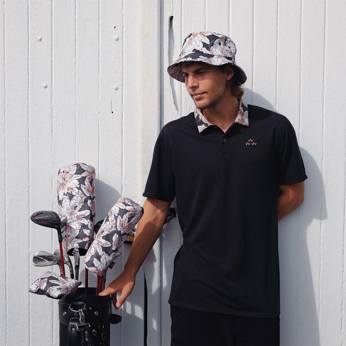 Birds Of Condor Georgia On My Mind Polo Black | TRENDYGOLF USA
