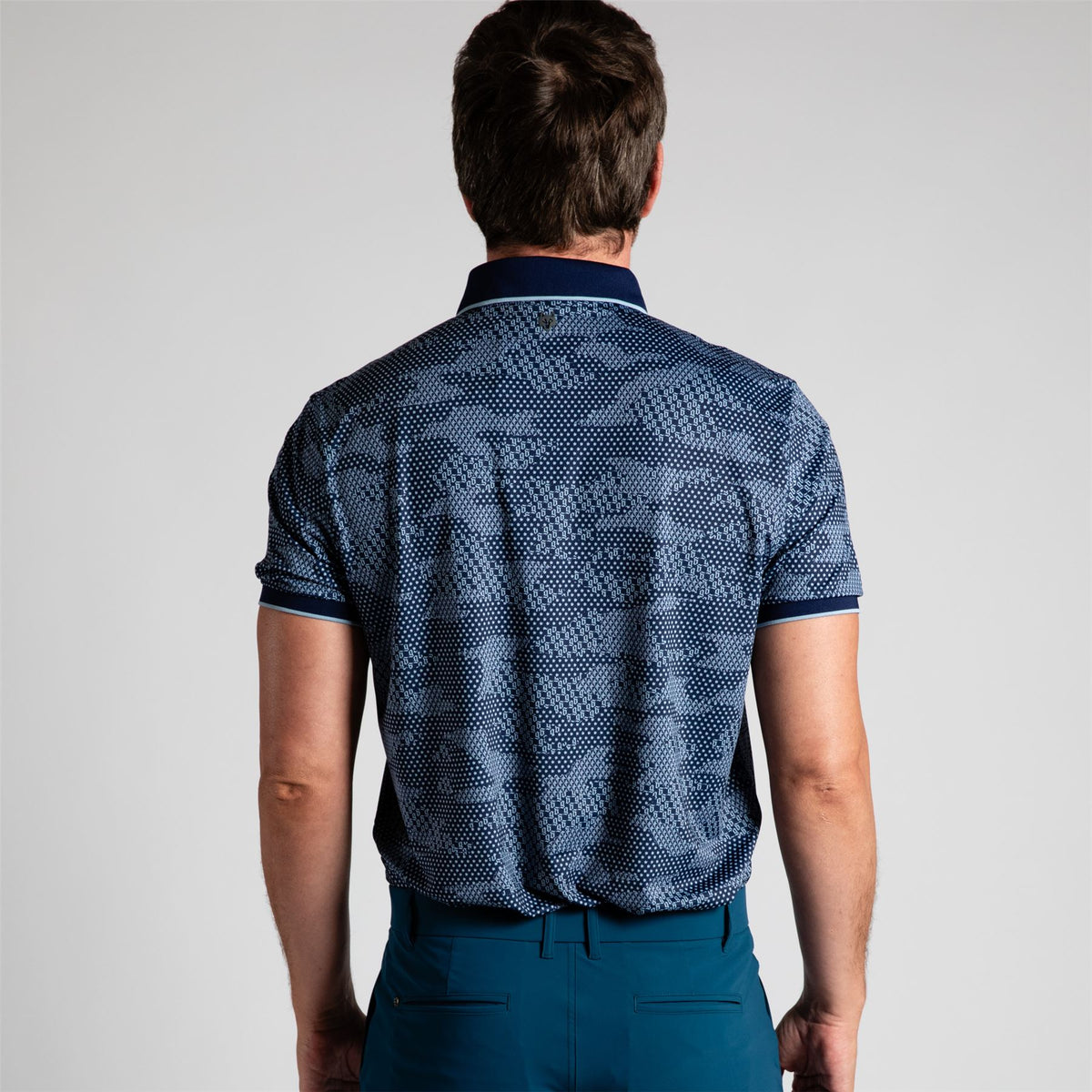 Greyson Icon Camo Polo Maltese Blue | TRENDYGOLF USA