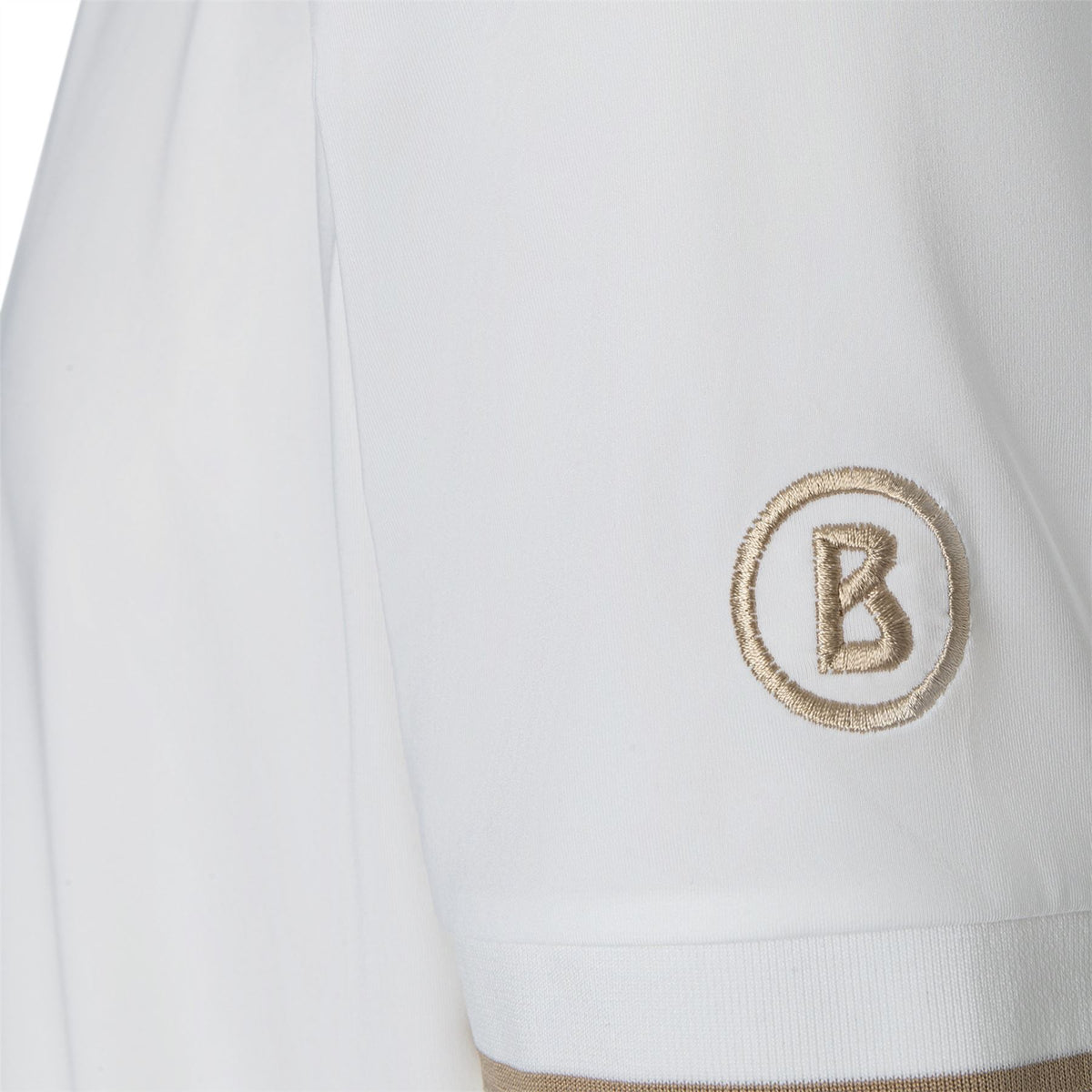 Bogner CODY Polyester Ribbed Polo White | Polo Shirts | TRENDYGOLFUSA.COM