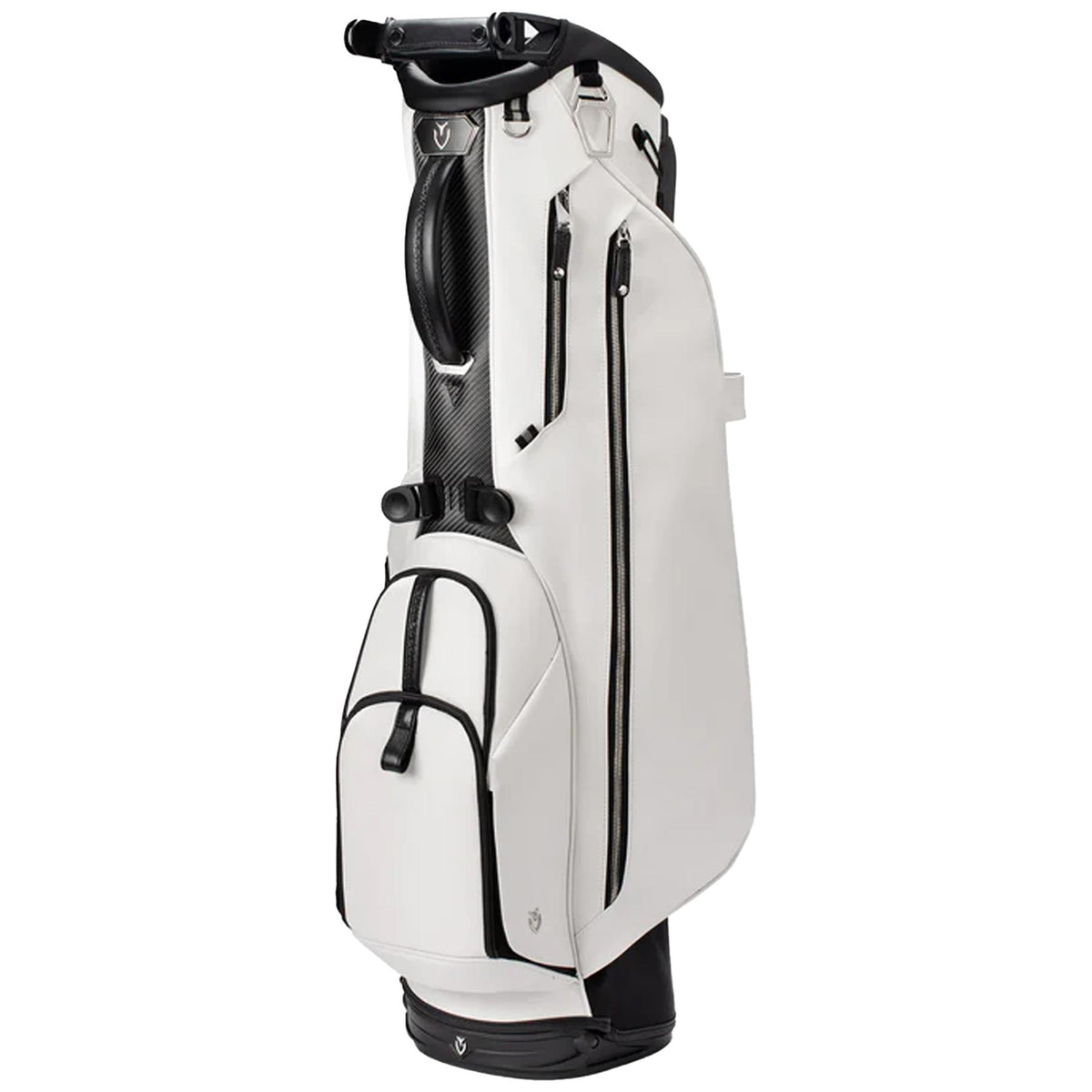 Vessel Carbon Lux Stand Pebbled White | Golf Bags | TRENDYGOLFUSA.COM
