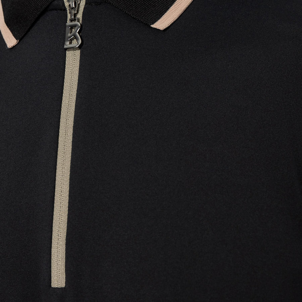 Bogner CODY Polyester Ribbed Polo Black | Polo Shirts | TRENDYGOLFUSA.COM