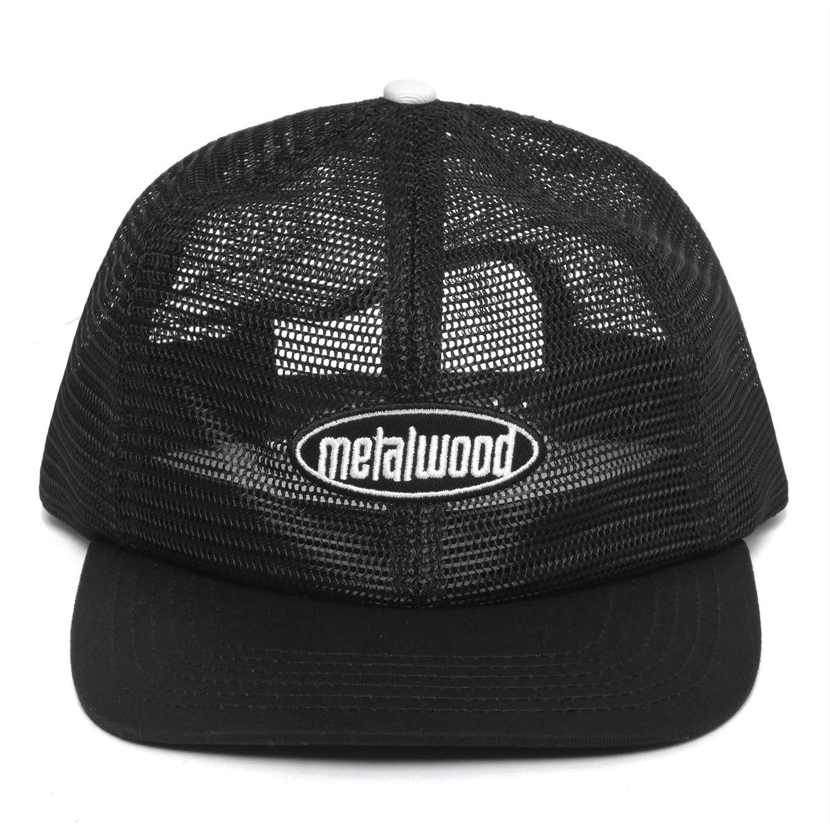 Oval Logo 6-Panel Mesh Hat Black - SS23 – TRENDYGOLFUSA.COM
