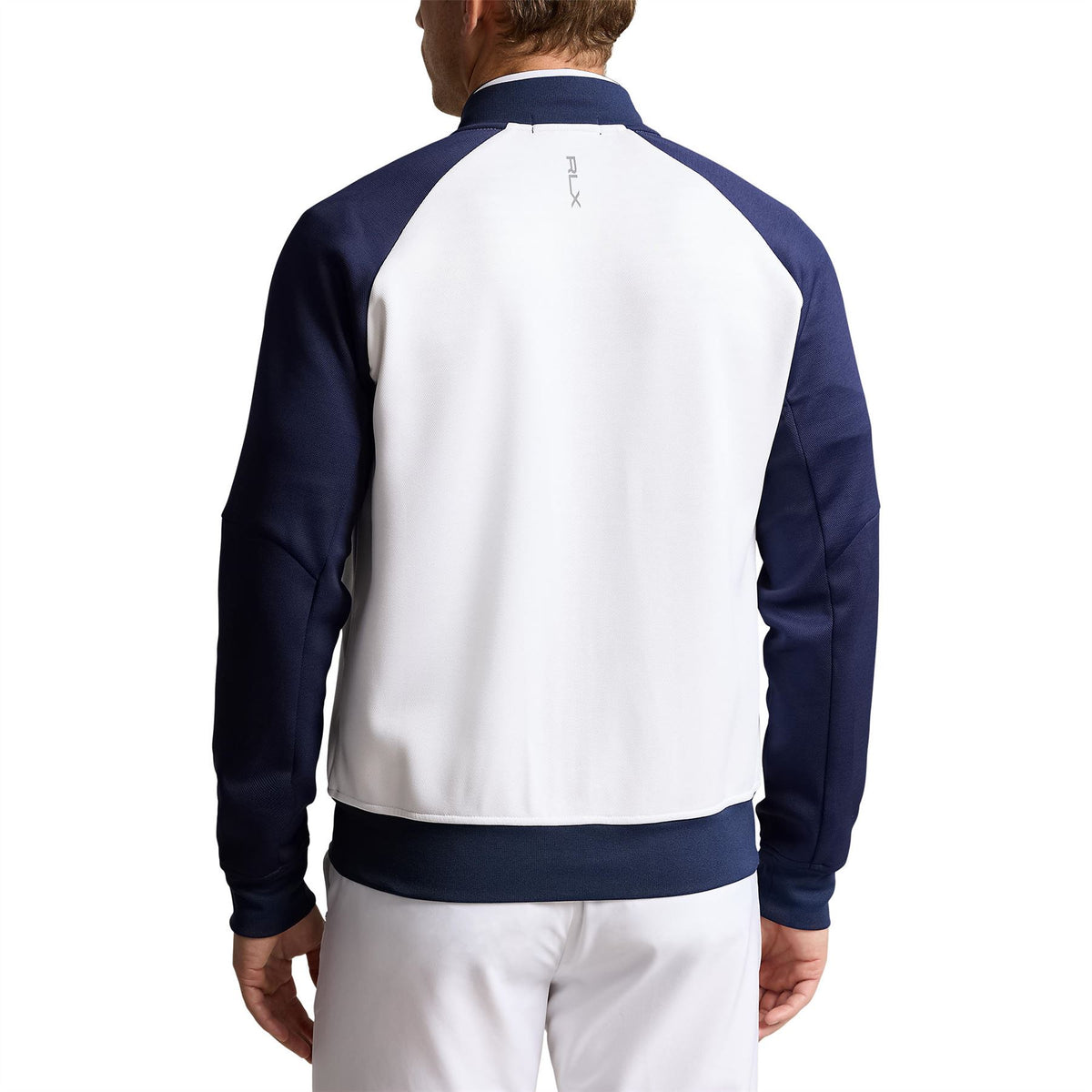 Ralph Lauren Color-Blocked Double-Knit Bomber Jacket Ceramic White ...