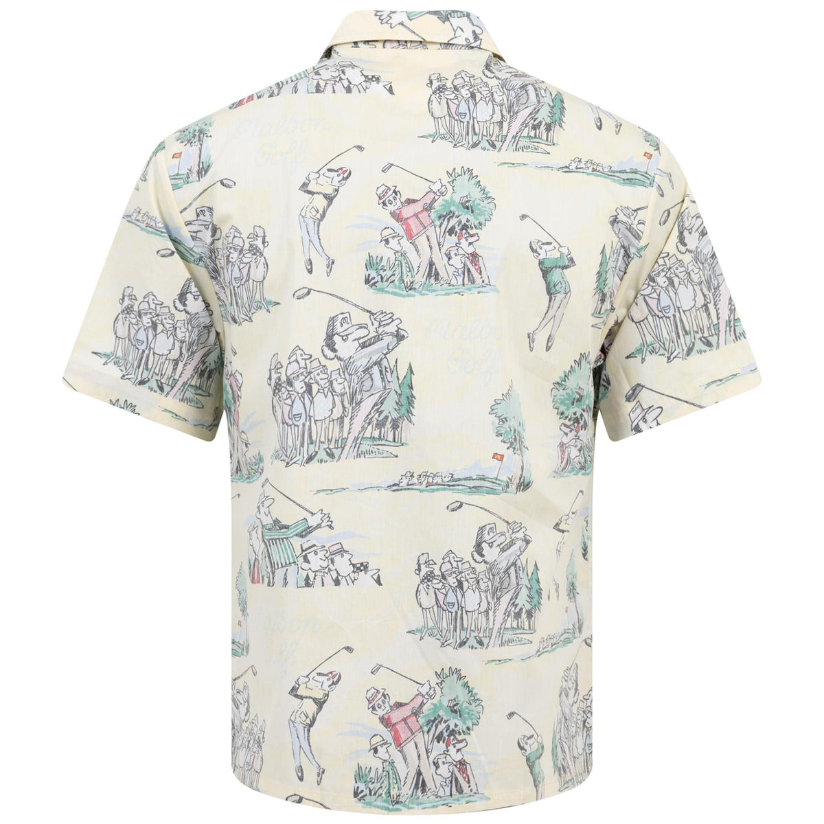 Malbon Golf Patrons Camp Shirt Yellow | TRENDYGOLFUSA.COM